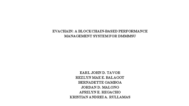 Eva Chain compliance v1.5 - EVACHAIN: A BLOCKCHAIN-BASED PERFORMANCE ...