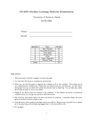 Lecture notes - Unsupervised Learning Algorithms - Notes - Unsupervised ...