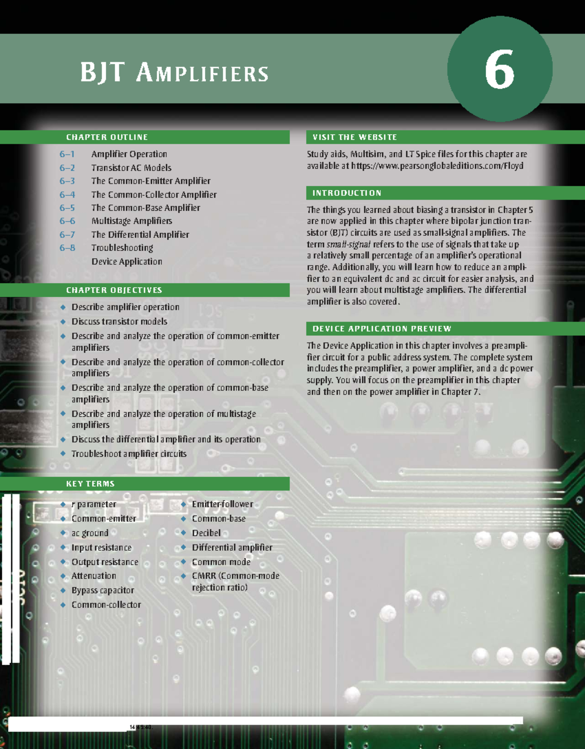 BJT Amplifiers: Chapter Overview and Key Concepts - Studocu