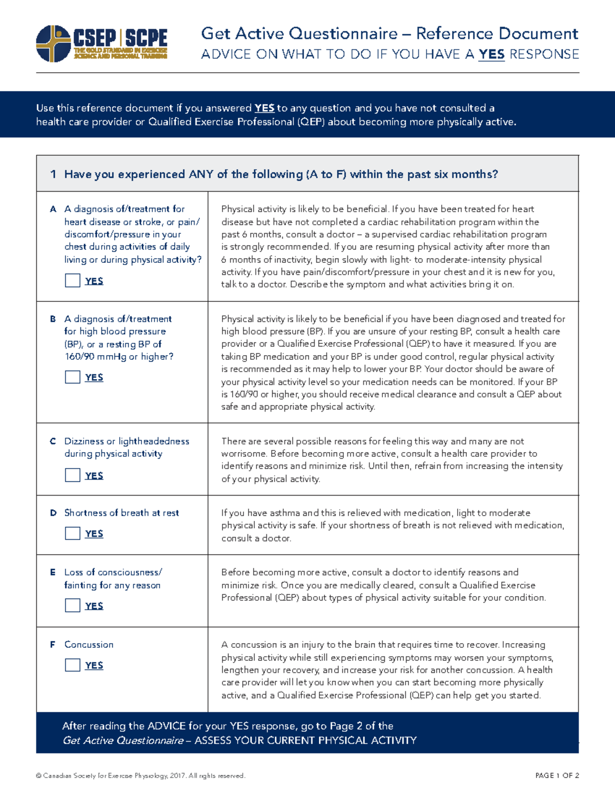 Get Active Questionnaire Reference Document: Guidance for YES Responses ...