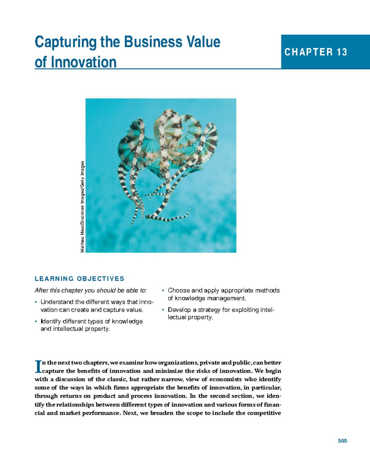 Ch13 - bbbb - C H A P T E R 1 3 505 Capturing the Business Value of Innovation Mathieu - Studocu