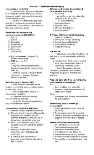 IBT Lesson 1 3 - INTERNATIONAL BUSINESS AND TRADE WEEK 1: GLOBALIZATION ...