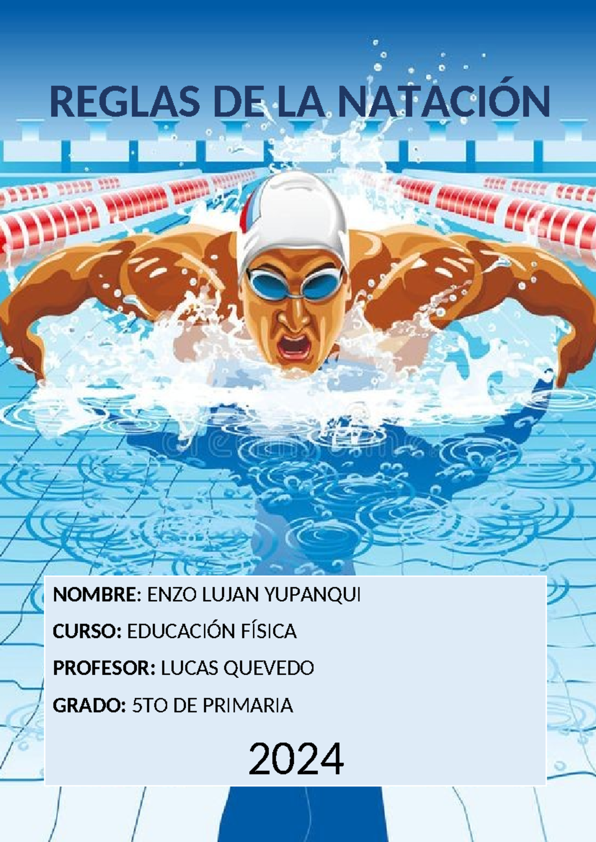 Reglas de la Natación - Educación Física 5to Primaria 2024 - Studocu