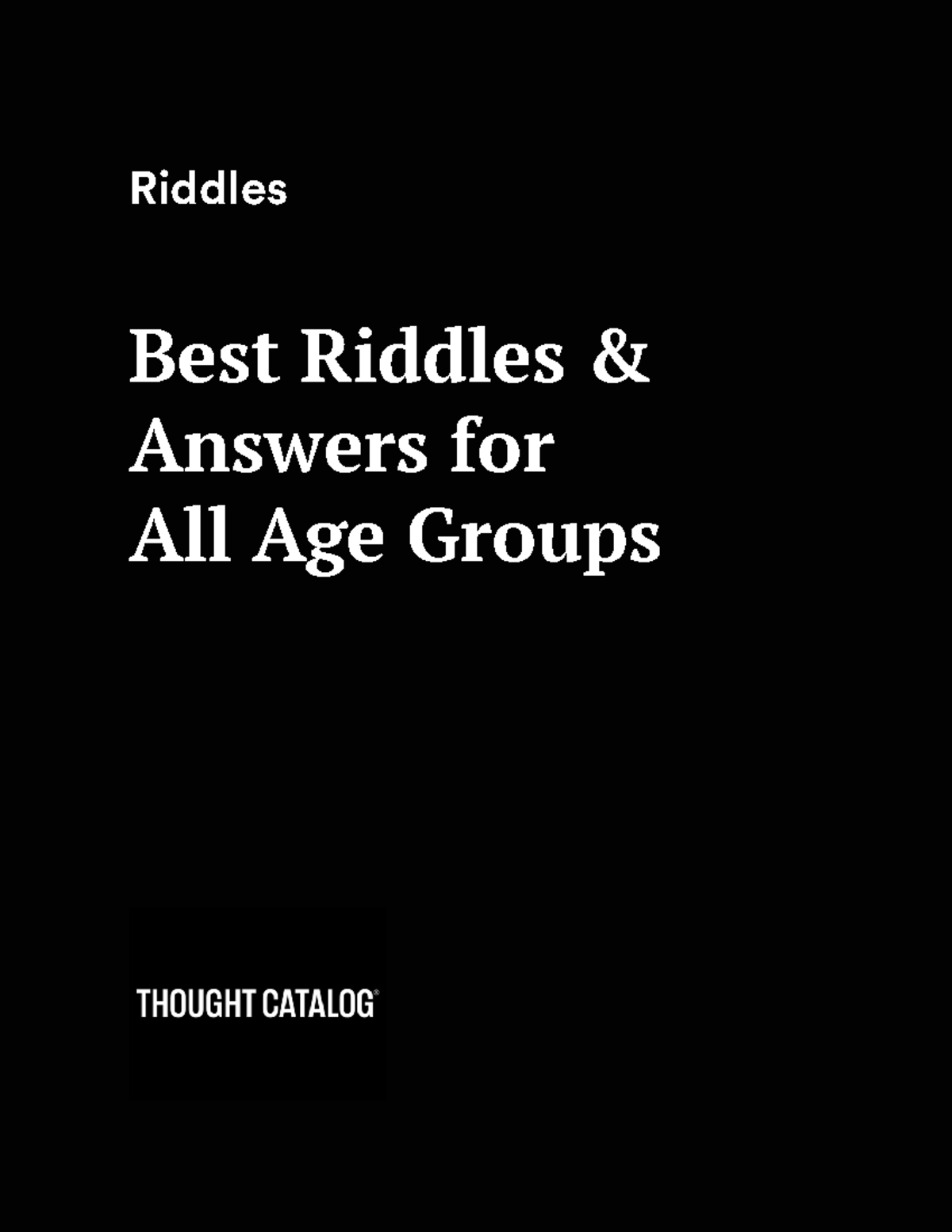 Riddles with answers printable pdf - Riddles Best Riddles & Answers for ...
