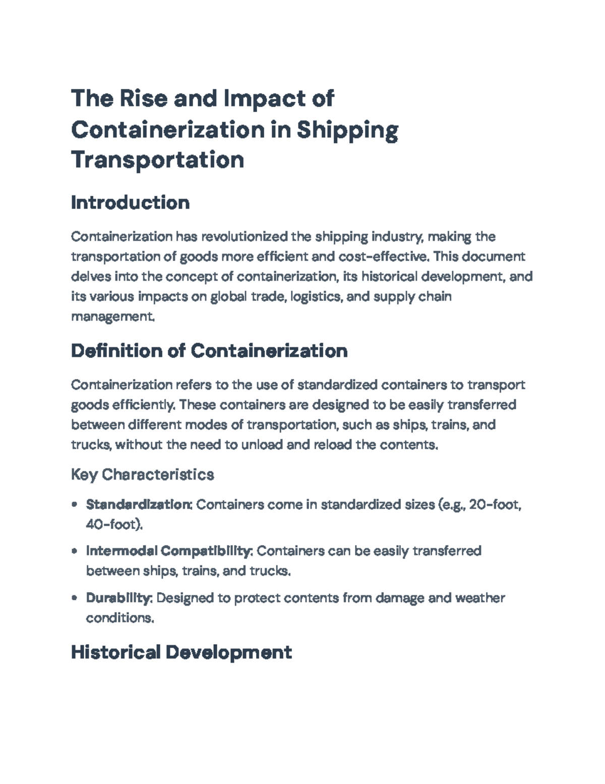The Rise and Impact of Containerization in Shipping: A Detailed ...