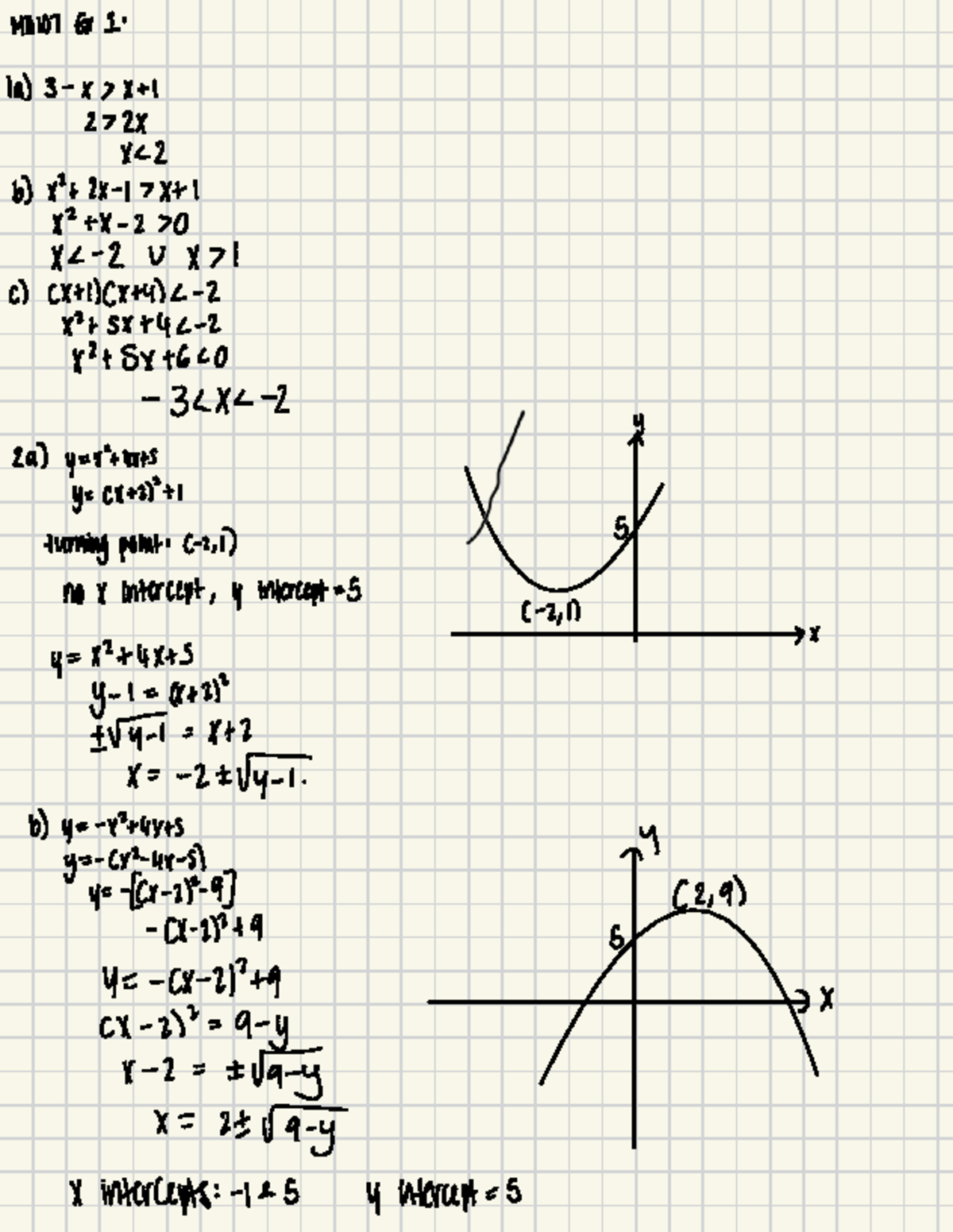 MA107 EX 1 - Maths exercise 1 - MAIOT EX 1 : (a)3 - x(X + 1 272X X b)xi ...