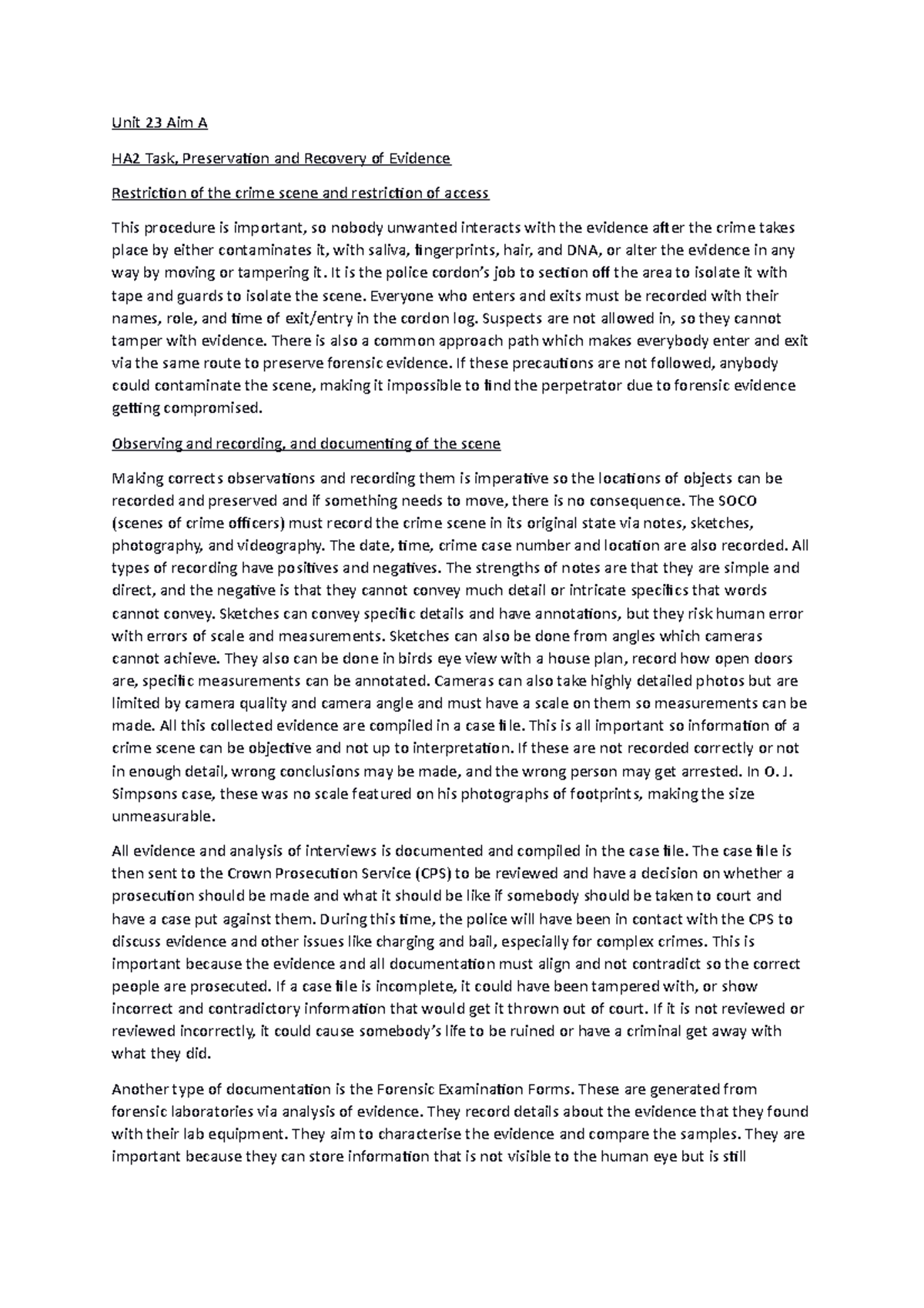 Unit 23 Aim A - rkvntejbneton54oijgpo - Unit 23 Aim A HA2 Task, Preservation and Recovery of ...