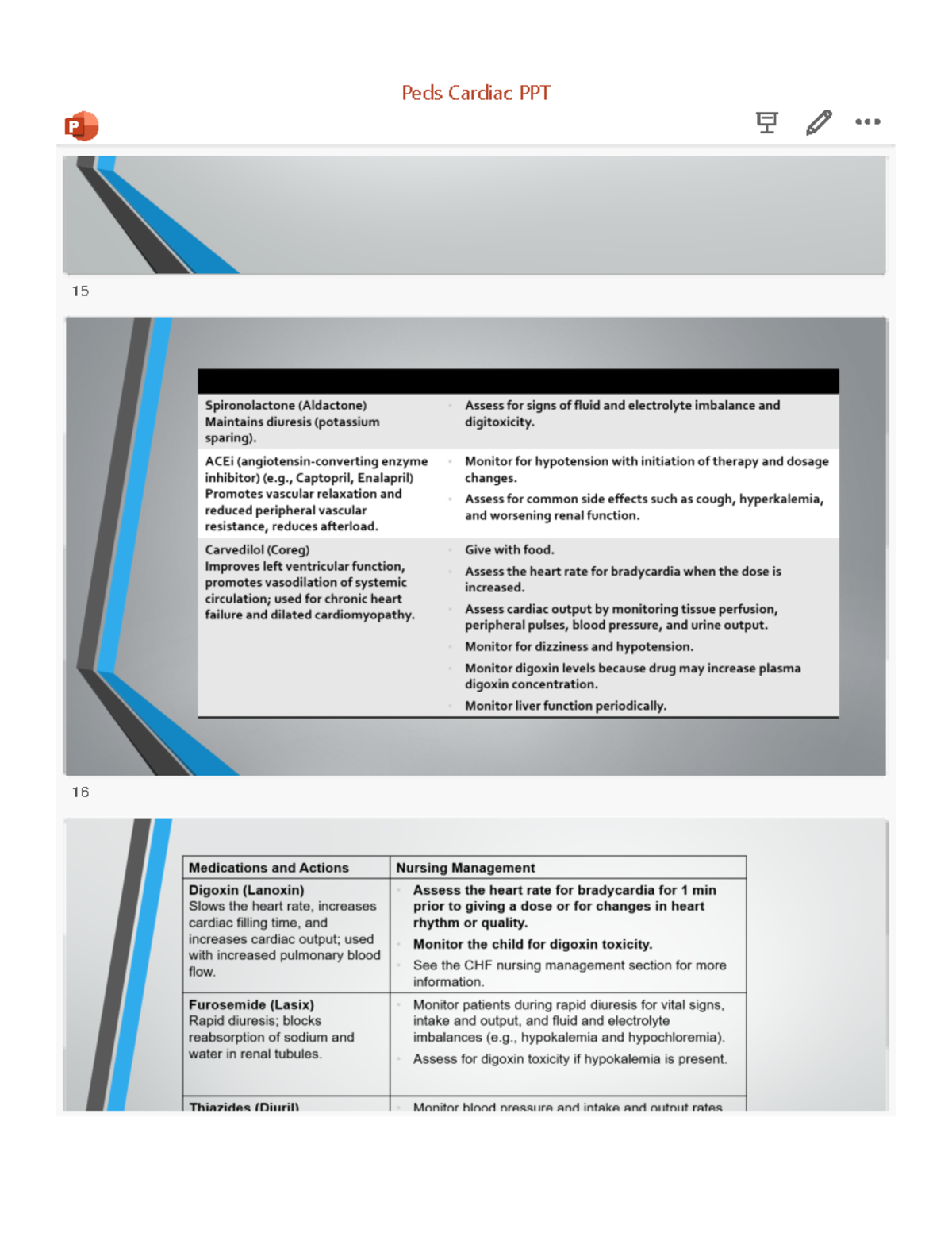 Peds Cardiac Lecture Notes - PowerPoint Presentation - Studocu
