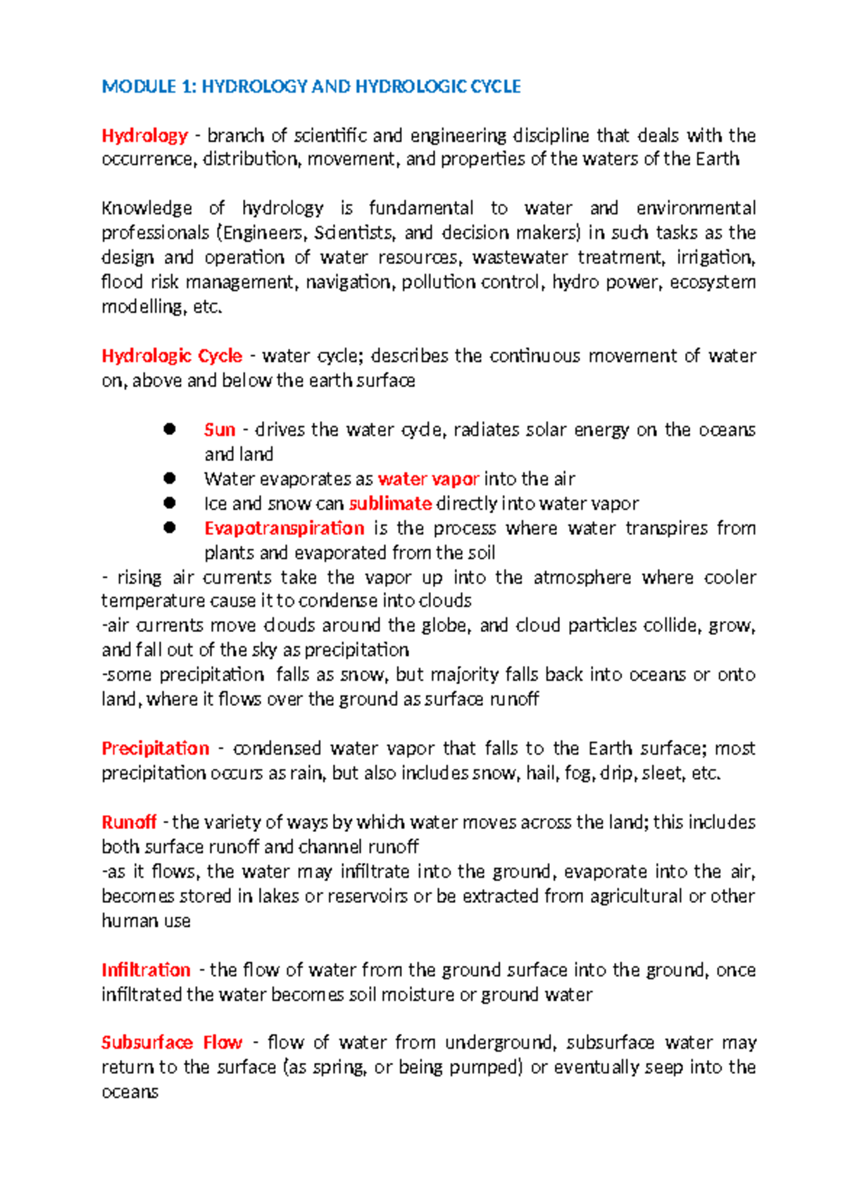 Hydrology Notes: Understanding the Hydrologic Cycle and Energy Dynamics ...