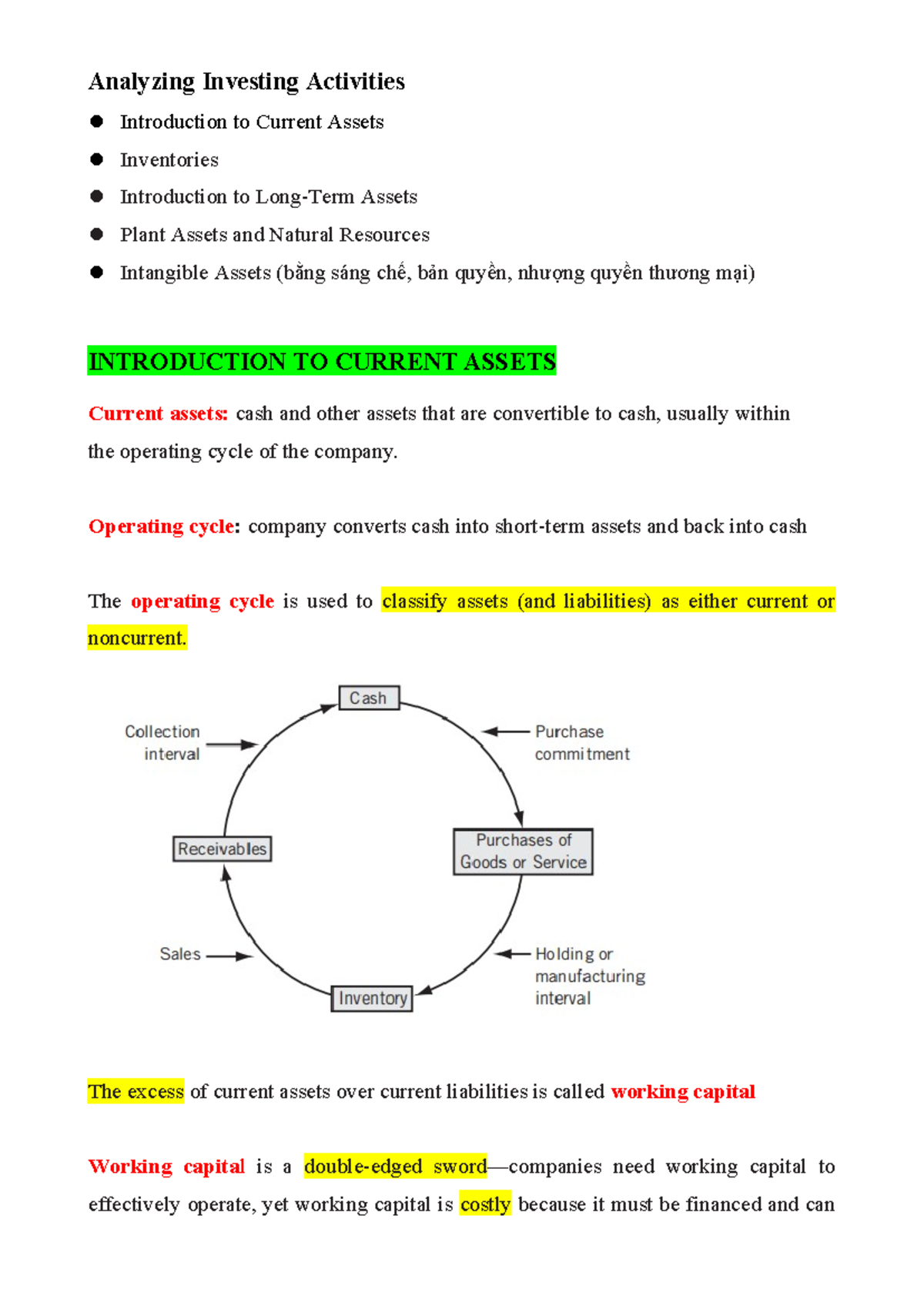 Chapter 4 - Analyzing Investing Activities: Current & Long-Term Assets ...