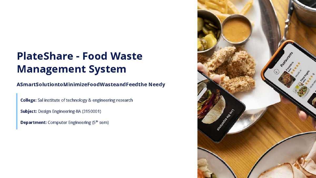 PlateShare Food Waste Management System: A Smart Solution (251005 ...