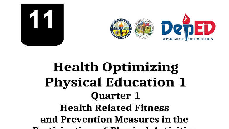H.O.P.E. 1 Grade 11 Quarter 1: Health-Related Fitness & Safety Measures ...