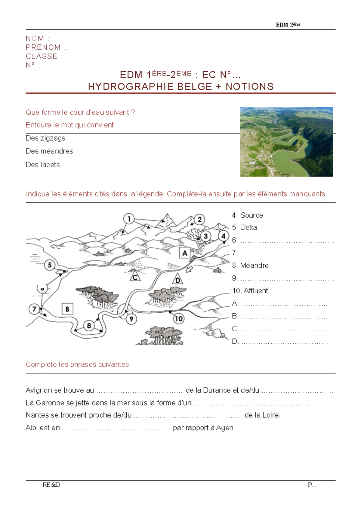 EDM 1 - Notions de l'hydrologie belge et exercices pratiques - Studocu