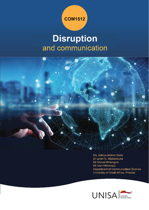 [Solved] Disruption and communication example - Disruption ...