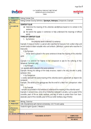 Q1 W2 Citing Sources - English Grade 8 1st Quarter MELC BASED LESSON ...