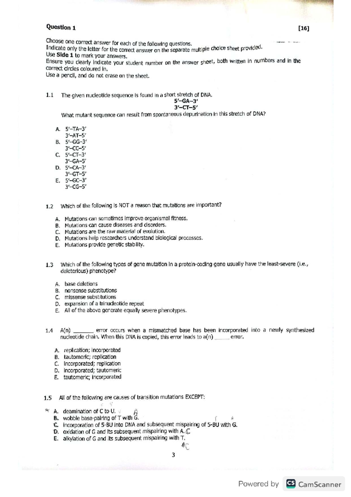 GTS 261 Semester Test 1: Multiple Choice & Short Answer Questions - Studocu