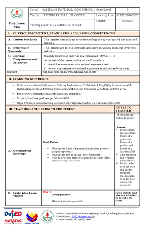 MATH 9 Q3 Module 2 - Mathematics Quarter 3 - Module 2 Proving Theorems ...