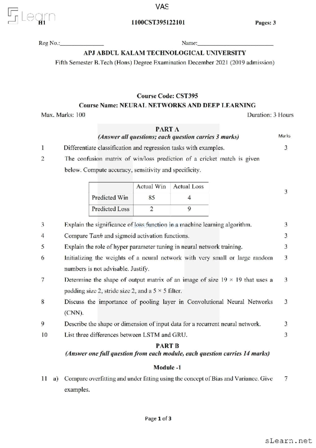 CST395 Final Exam Notes: Neural Networks & Deep Learning - Studocu