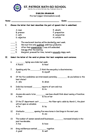 Practical Research 1 3rd Quarter Summative Exam - Name
