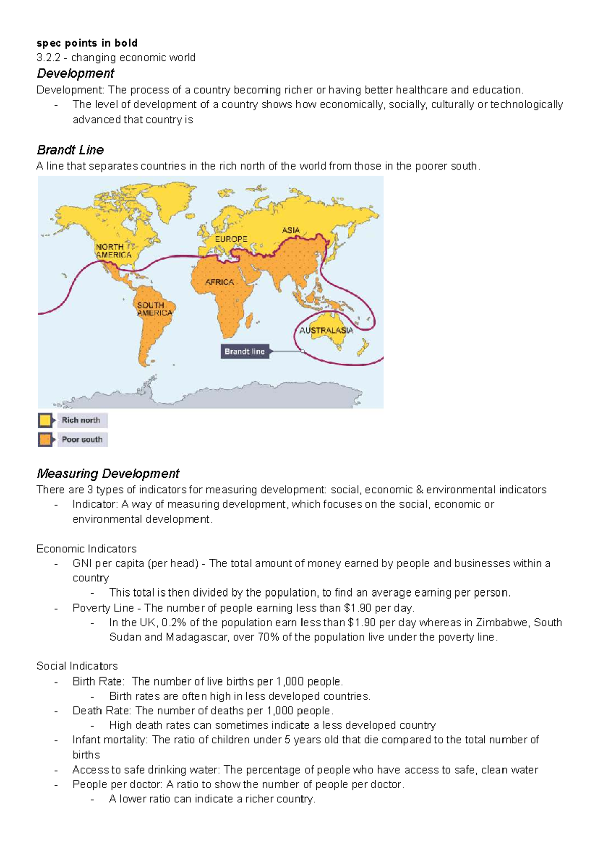 Changing Economic World Notes - GCSE Geography (3.2.2) - Studocu