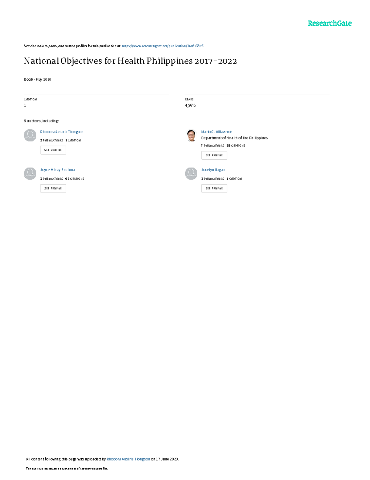 NOH-2017-2022: Highlights of the National Health Objectives for the ...