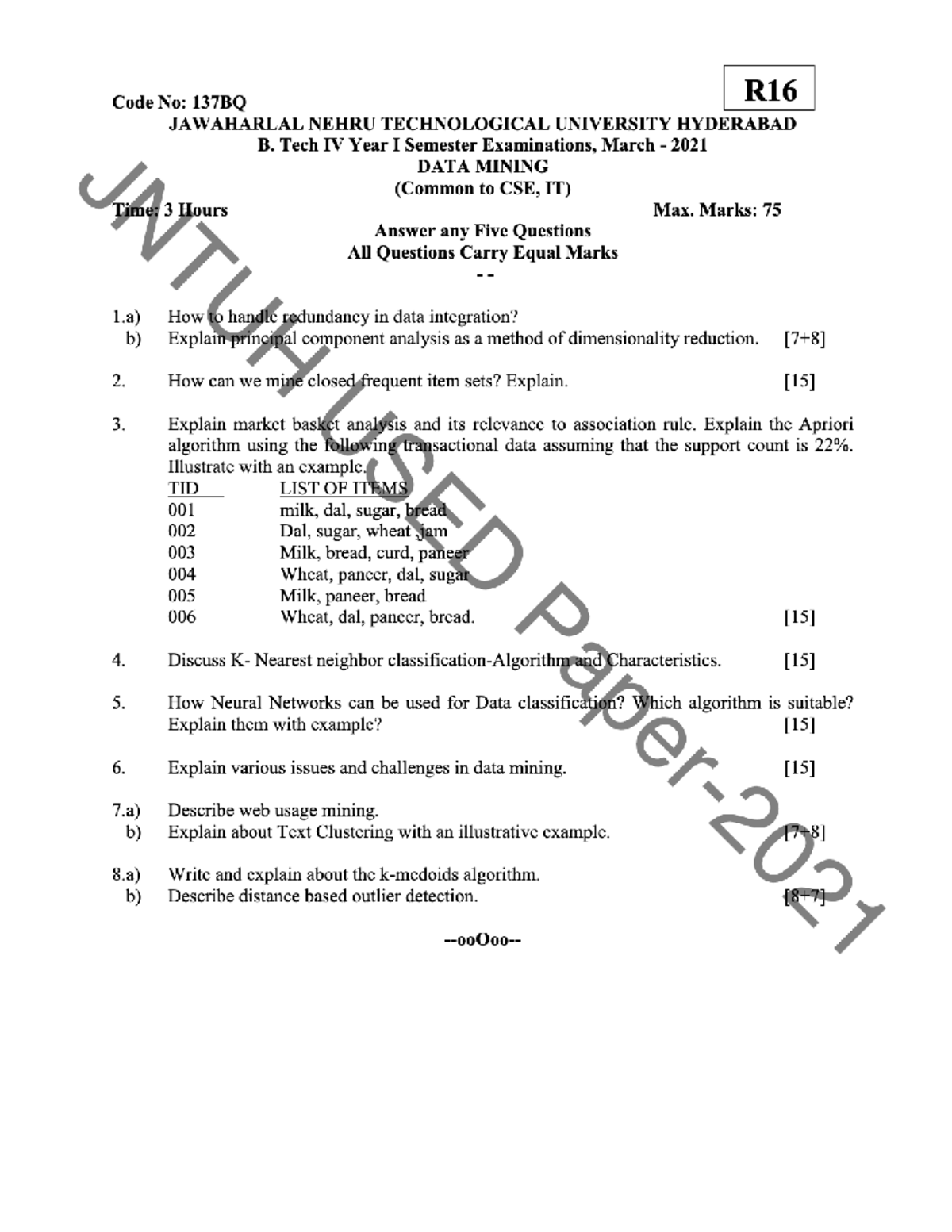 R16 1 - this doc gives in title info ....... - R16 Code No: 137BQ ...