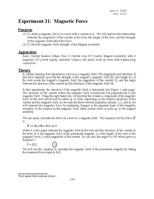 05 Friction - lab report - Experiment 5: Coefficients of Friction Purpose (1) To become familiar ...