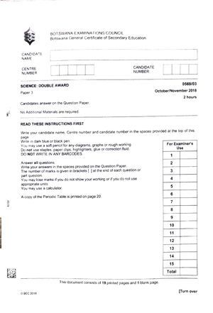 Setswana Paper 3 Revision Material - MINISTRY OF EDUCATION, BOTSWANA in ...