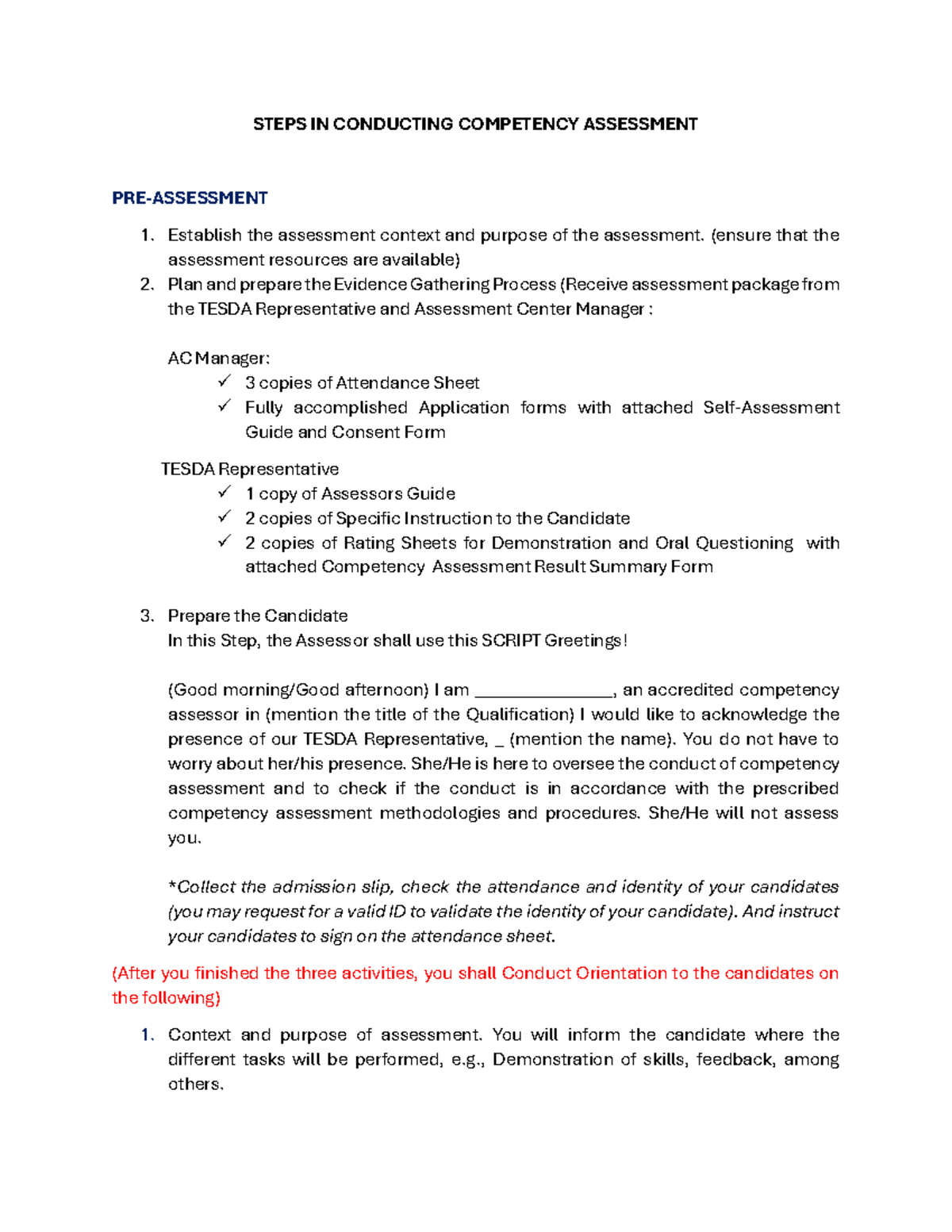 Competency Assessment Steps: CCA-Demo-Guide for Effective Evaluation ...