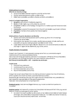 AH Biology Summary Notes - Unit 1 - Advanced Higher Biology Unit 1 ...