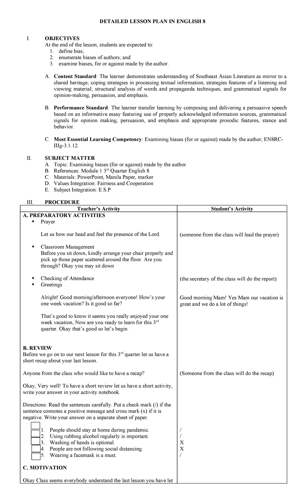 629681029 Detailed Lesson Plan in English 8 - DETAILED LESSON PLAN IN ...