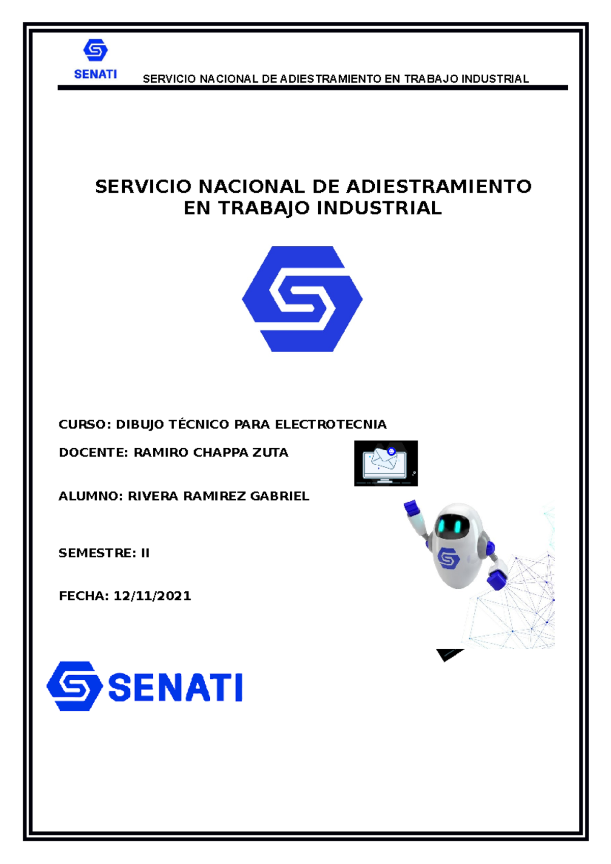 Entregable 01: Trabajo Final Dibujo Técnico para Electrotecnia - Studocu