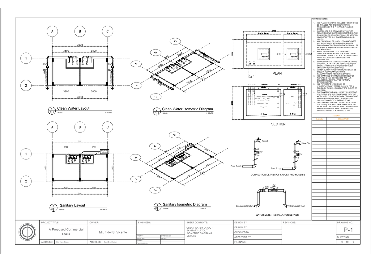 P-ARCH 101: Plumbing Design Notes and Key Diagrams for Projects - Studocu