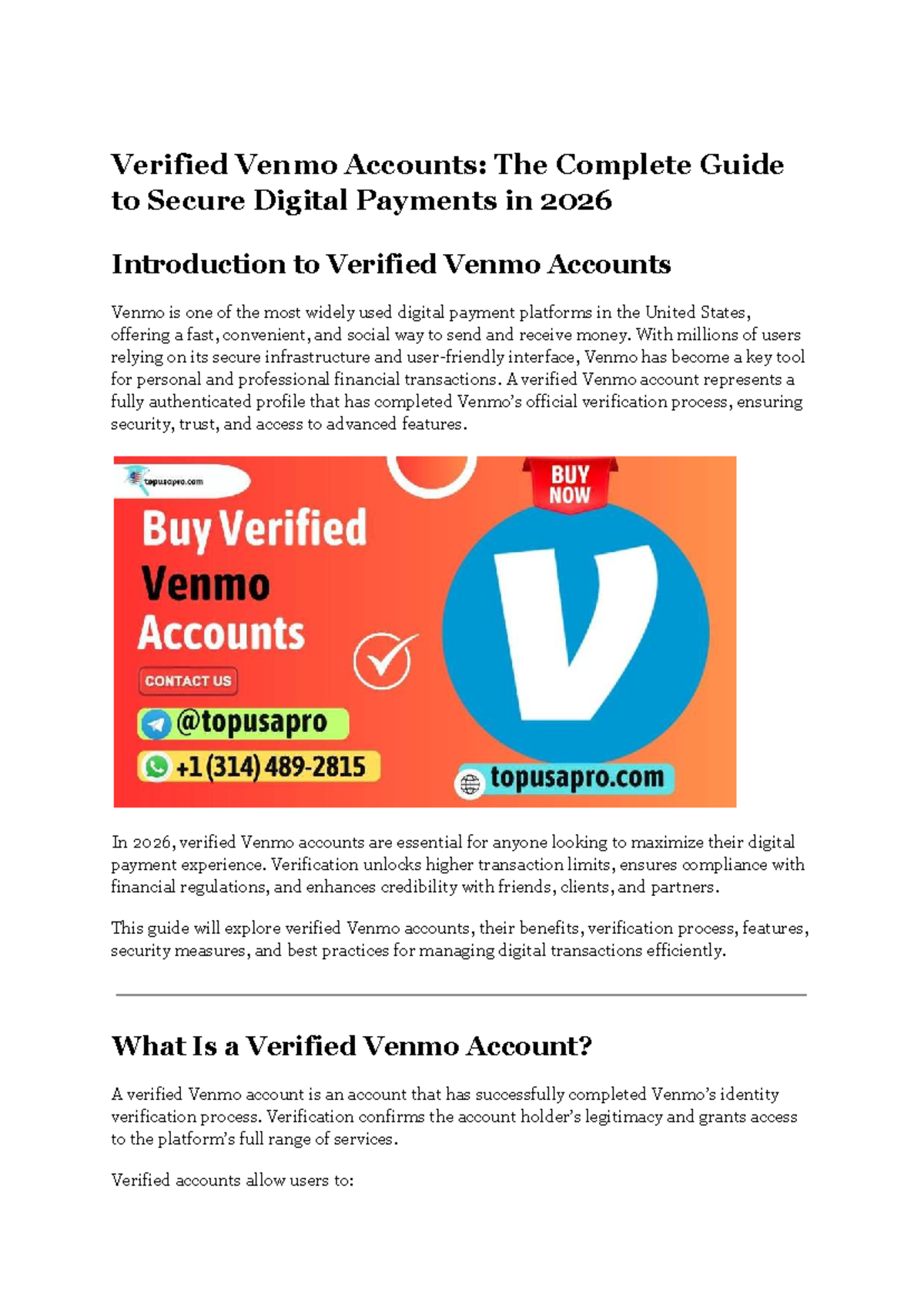 Verified Venmo Accounts: Secure Setup & Features for 2026 - Studocu