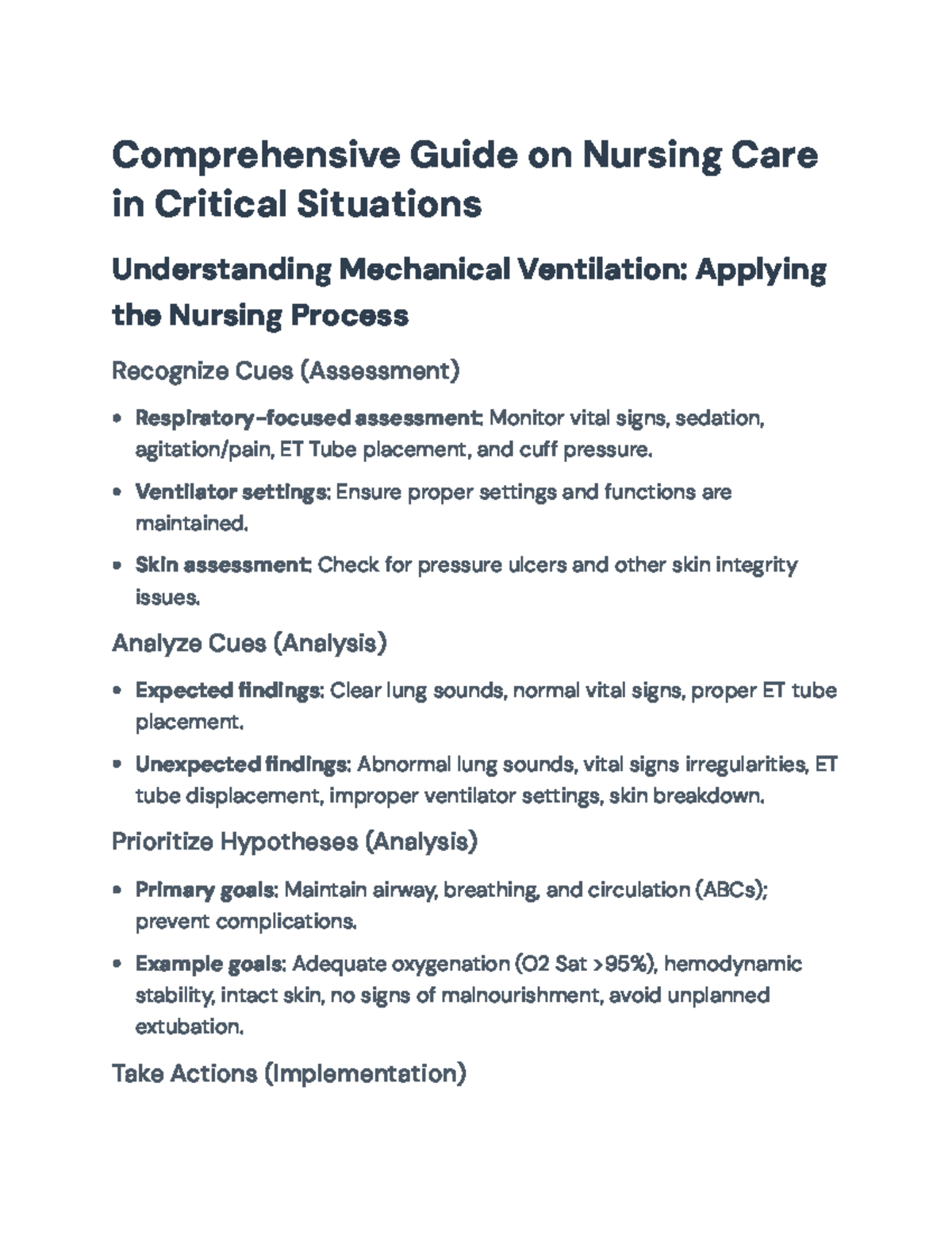 Nursing Care Strategies for Critical Situations: Comprehensive Guide ...