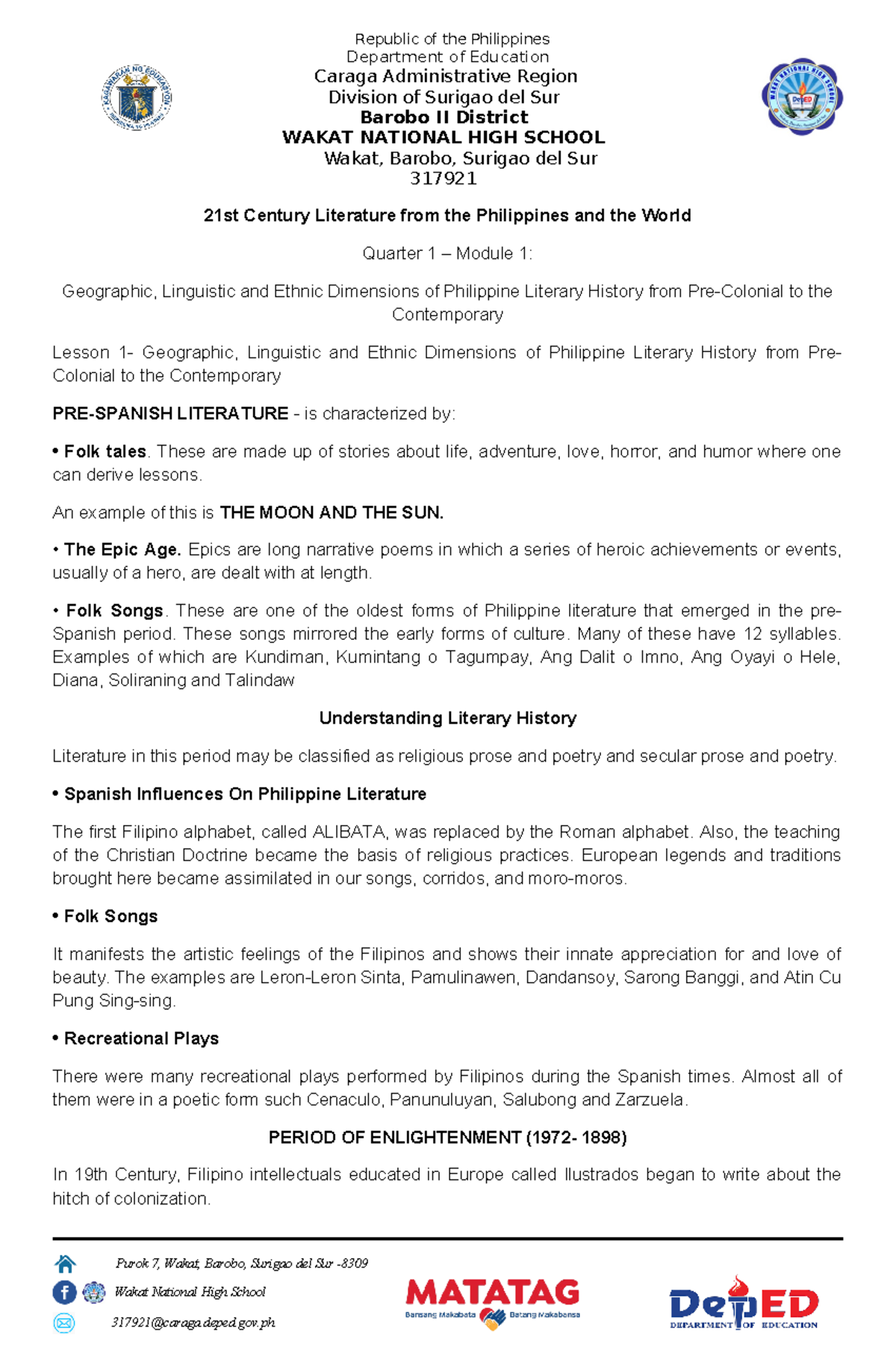 Contextualized Modules - Department of Education Caraga Administrative ...