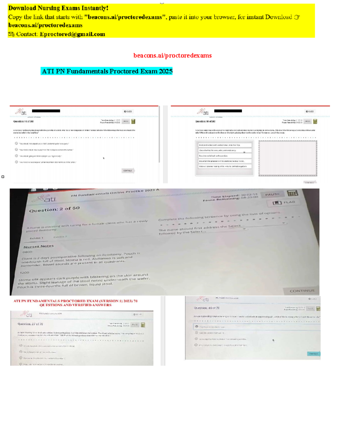 ATI PN Fundamentals Proctored Exam Study Guide 2025 with NGN Insights ...