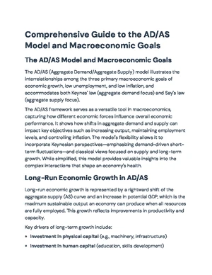 Comprehensive Guide to AD/AS Model & SRAS Zones Analysis - Studocu