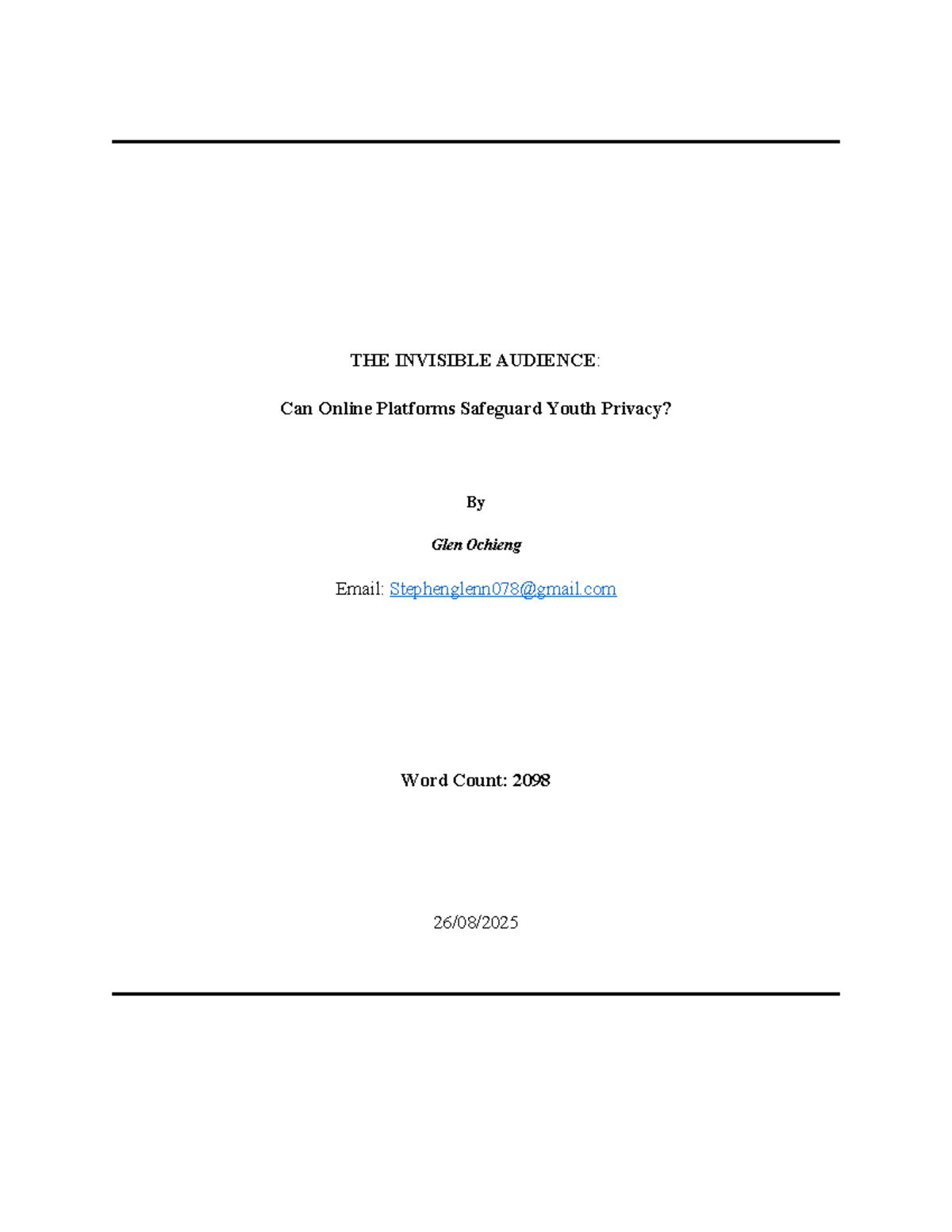 Safeguarding Youth Privacy: The Invisible Audience in Digital Platforms ...
