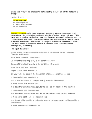 Unit 6 Lab Assignment 2 - Medical Coding Procedures and Questions - Studocu