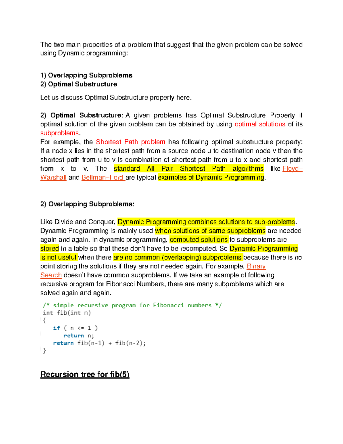 Dynamic Programming: Solving Multistage Graph Problems - Studocu