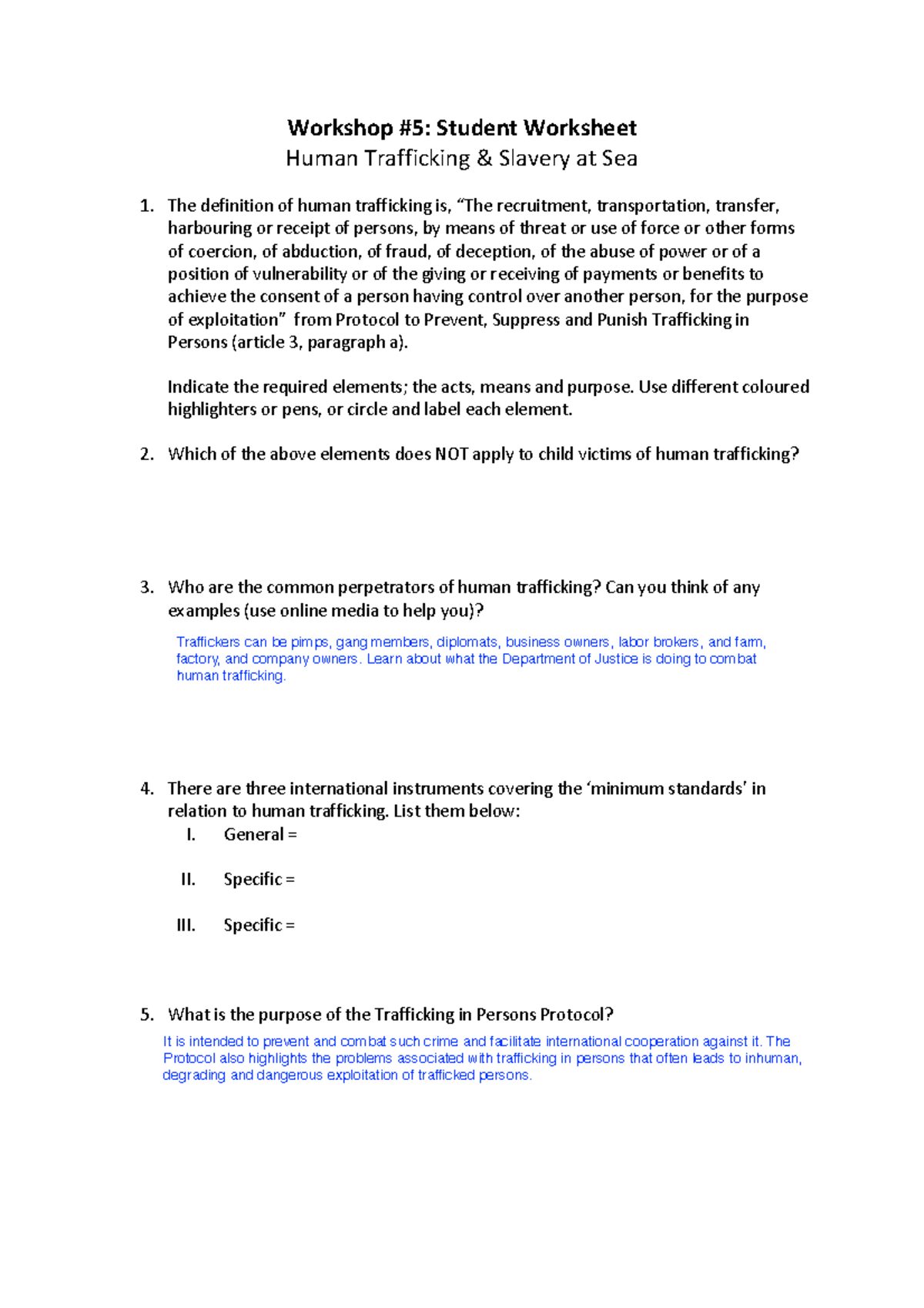 Student Worksheet Workshop 5 - Workshop # 5 : Student Worksheet Human ...