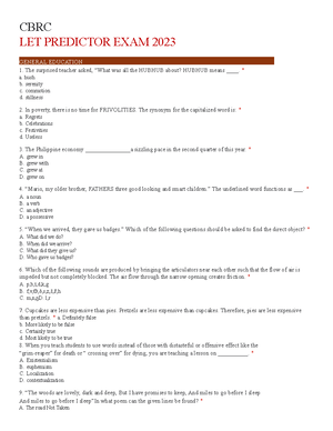 cbrc-2022-let-profed-diagnostic-exam - Assessment of Learning ...