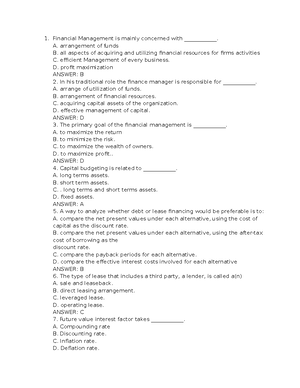 ACC501 All Solved MCQ Midterm - ACC 501 Solved MCQ'S For MID & Final Exam Which of the following ...