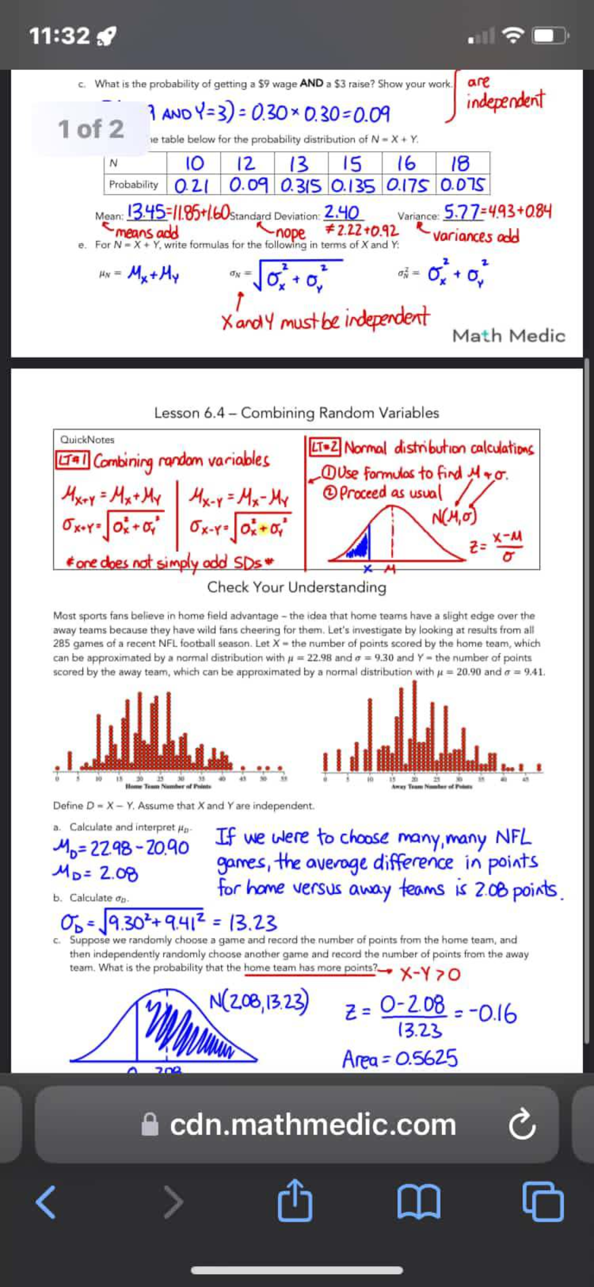 Math Medic Lesson 6.4: Probability of Wage and Raise Independence - Studocu