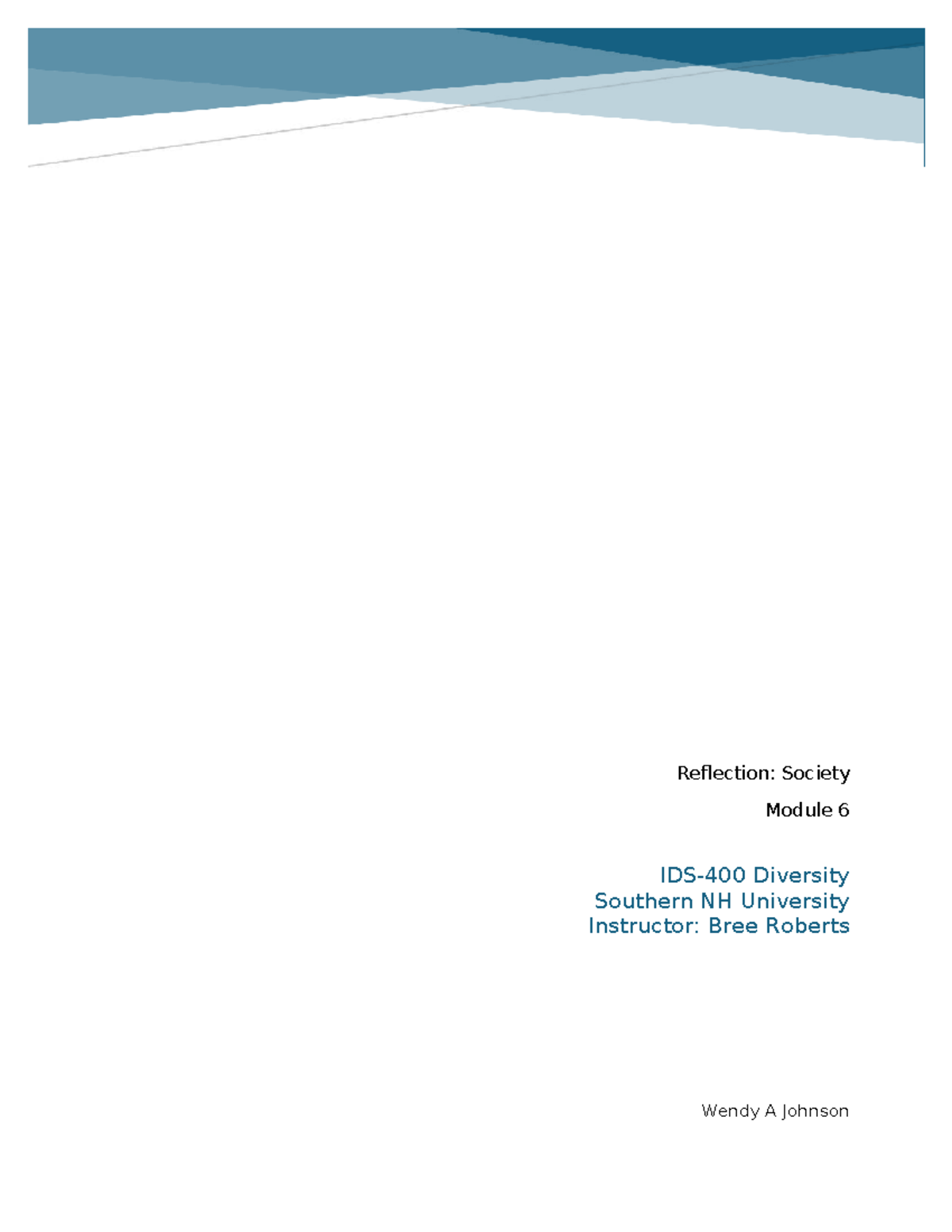 Module 6 Reflection: Analyzing Neurodiversity & Diversity in Society ...