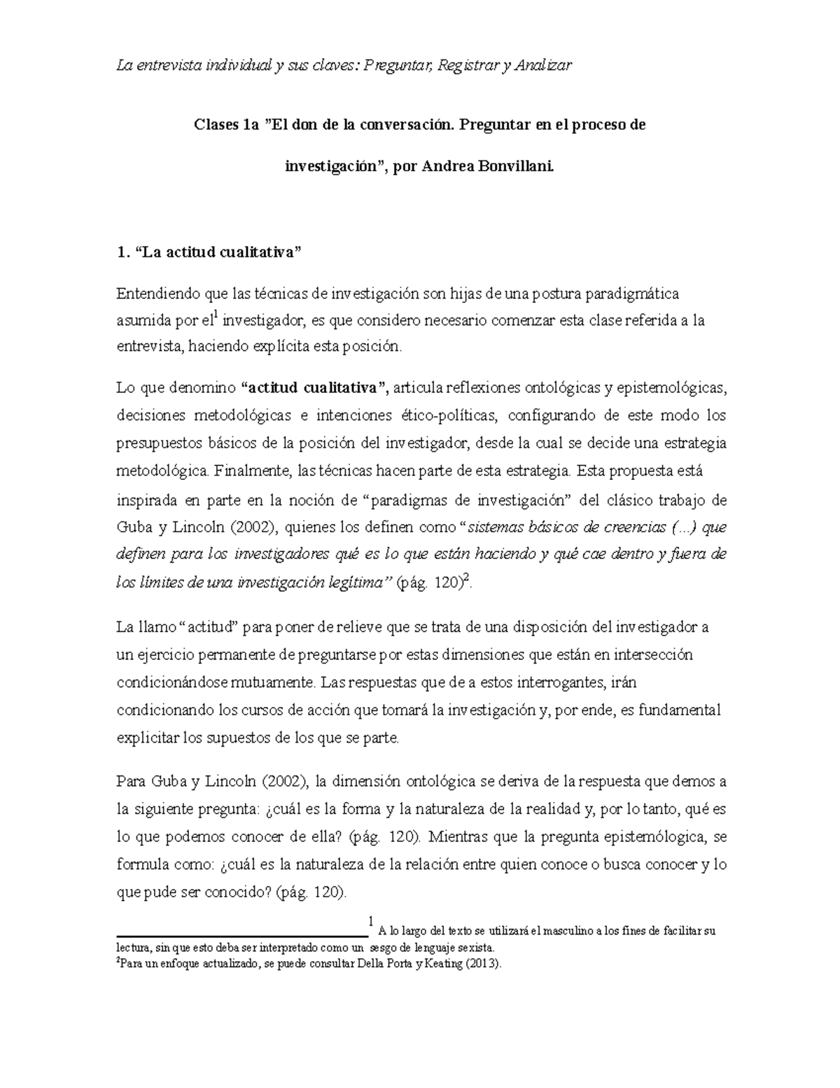 Clases 1a: La Entrevista Individual y sus Claves en Investigación ...
