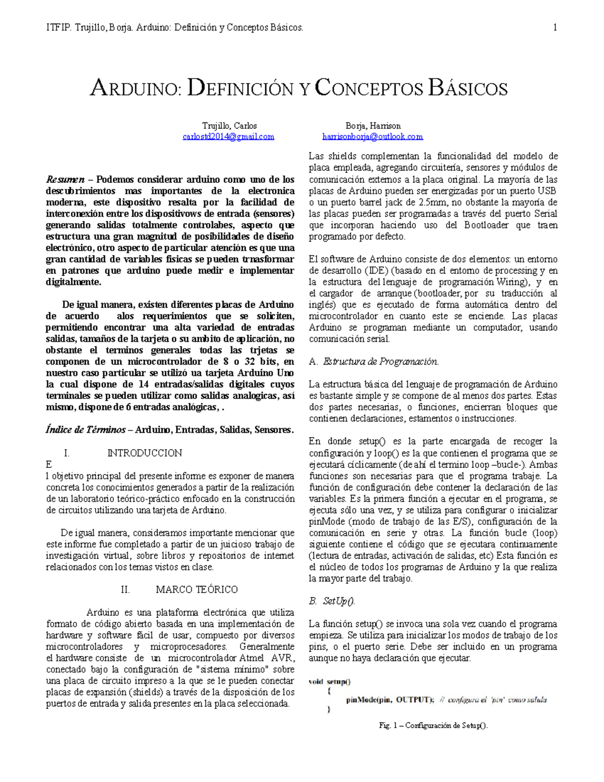 Informe Final: Fundamentos y Ejercicios de Arduino (Código: ARDU-101) - Studocu