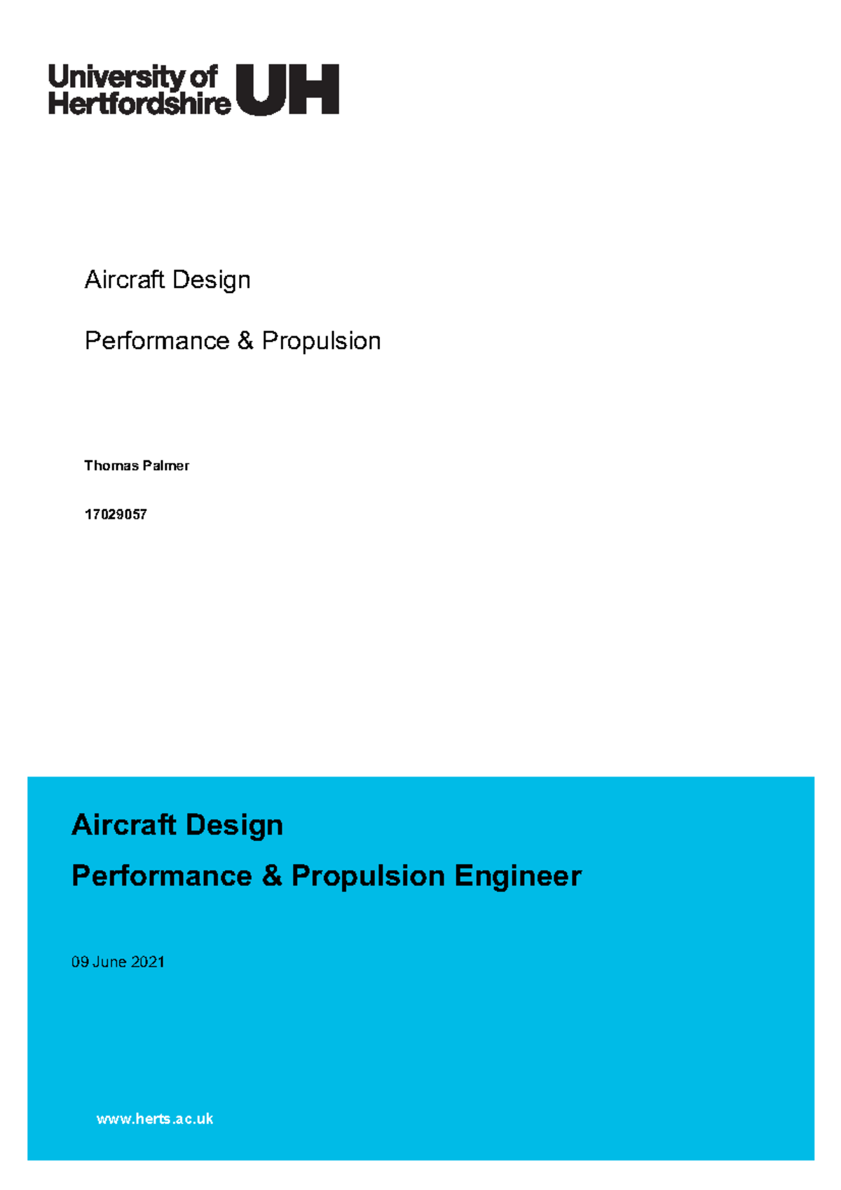 Performance and Propulsion in Aircraft Design - ENG 17029057 Assignment ...