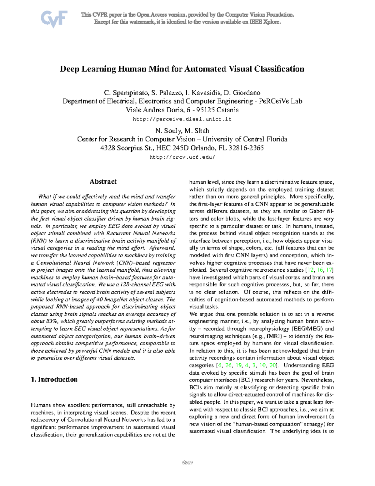 Deep Learning for Human Visual Classification: CVPR 2017 Insights - Studocu